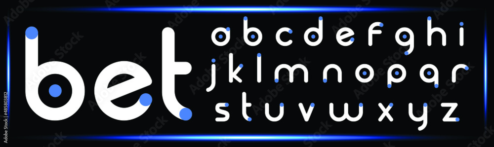 BET elegant tech alphabet letters font. Classic Lettering Minimal ...
