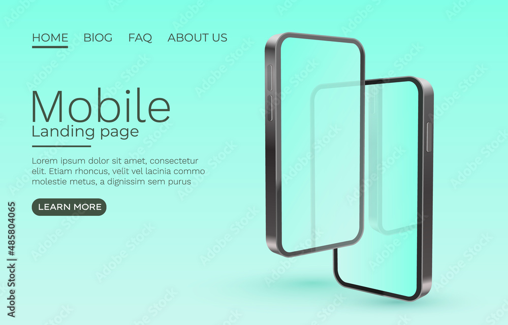 Smartphone mobile screen, technology mobile display. Vector Stock ...