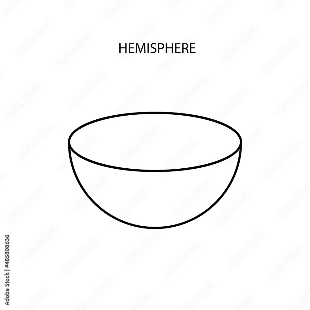 black linear hemisphere for game, icon, package design, logo, mobile ...