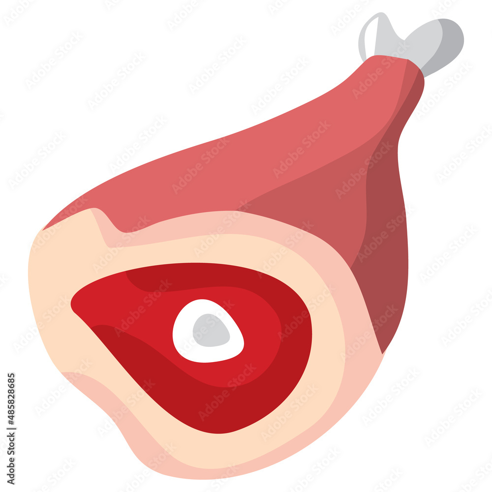 Cartoon Leg Lamb Meat Stock Vector | Adobe Stock