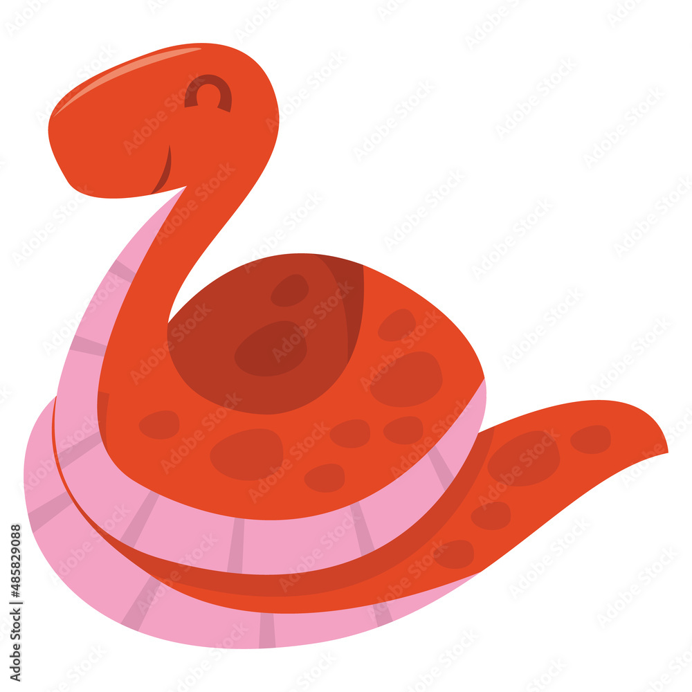 Cartoon Red Snake Stock Vector | Adobe Stock