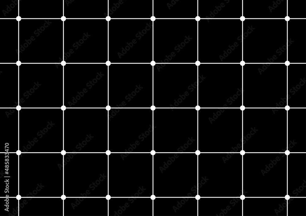 Black and white grid drawing. Optical illusion. Stock Illustration ...