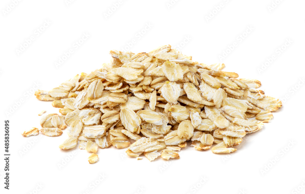 pile of oatmeal isolated on white background Stock Photo | Adobe Stock
