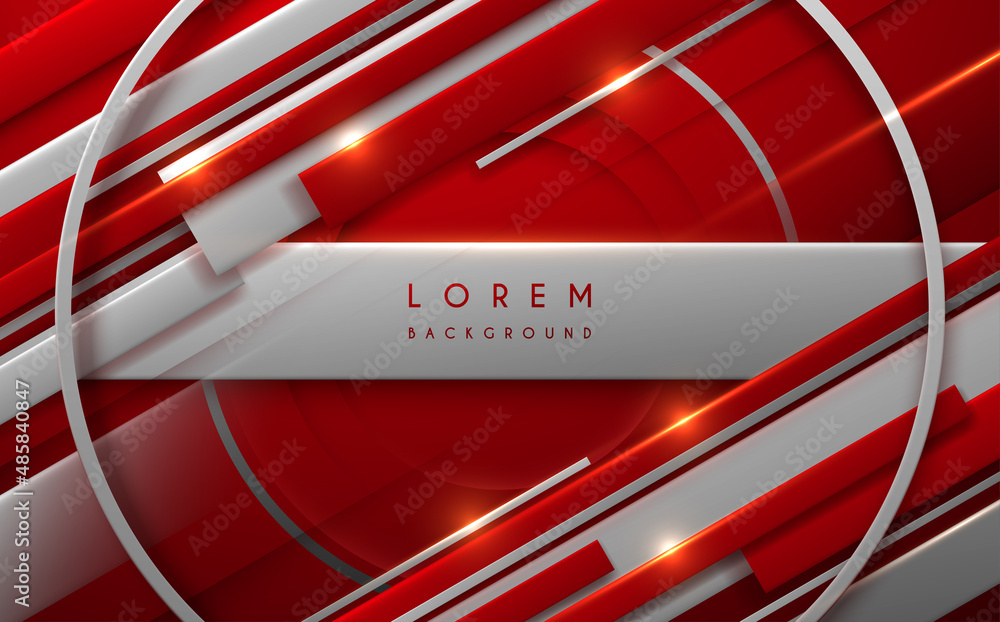 Abstract red and white lines background Stock Vector | Adobe Stock
