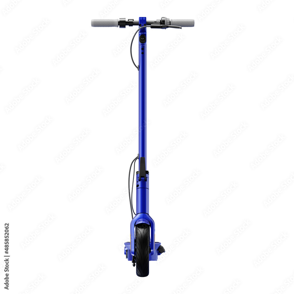 Luxury Blue Metallic Urban Electric Scooter Isolated on White ...