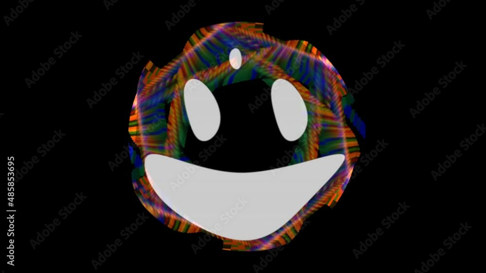 Smiley face with third eye Stock Video | Adobe Stock