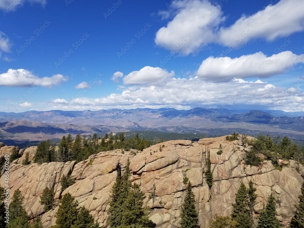Scenic Landscape Rock Formations and Trees at Devil's Head Lookout ...