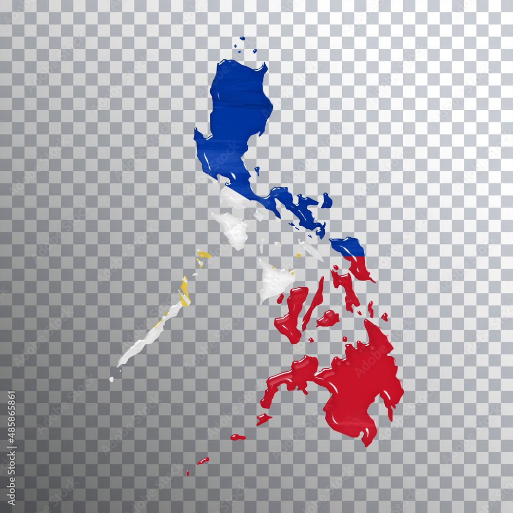 Philippines flag and map, transparent background Stock-Foto | Adobe Stock