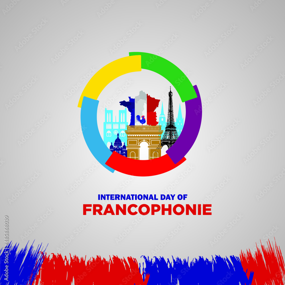 International Day of Francophonie. March 20. Holiday concept. Template ...