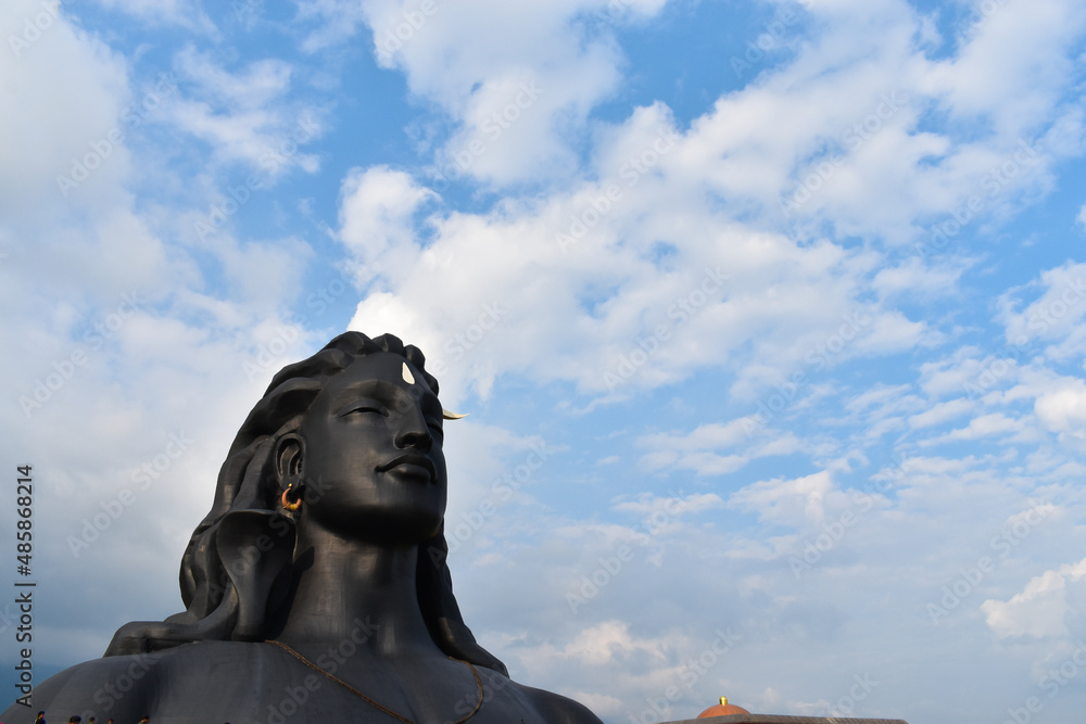 ISHA YOGA BEAUTIFUL SCULPTURE ADIYOGI LORD SHIVA STATUE WITH BLUE SKY ...