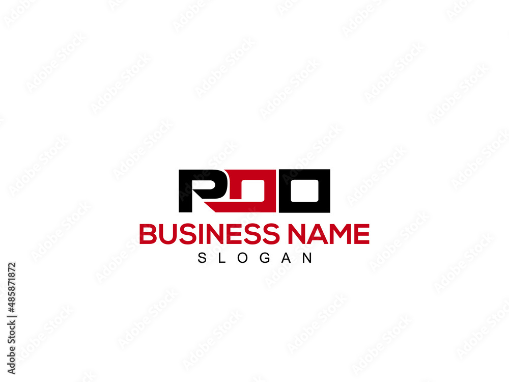 Monogram POO Letter Logo, Abstract POO Logo, Initial po logo letter ...