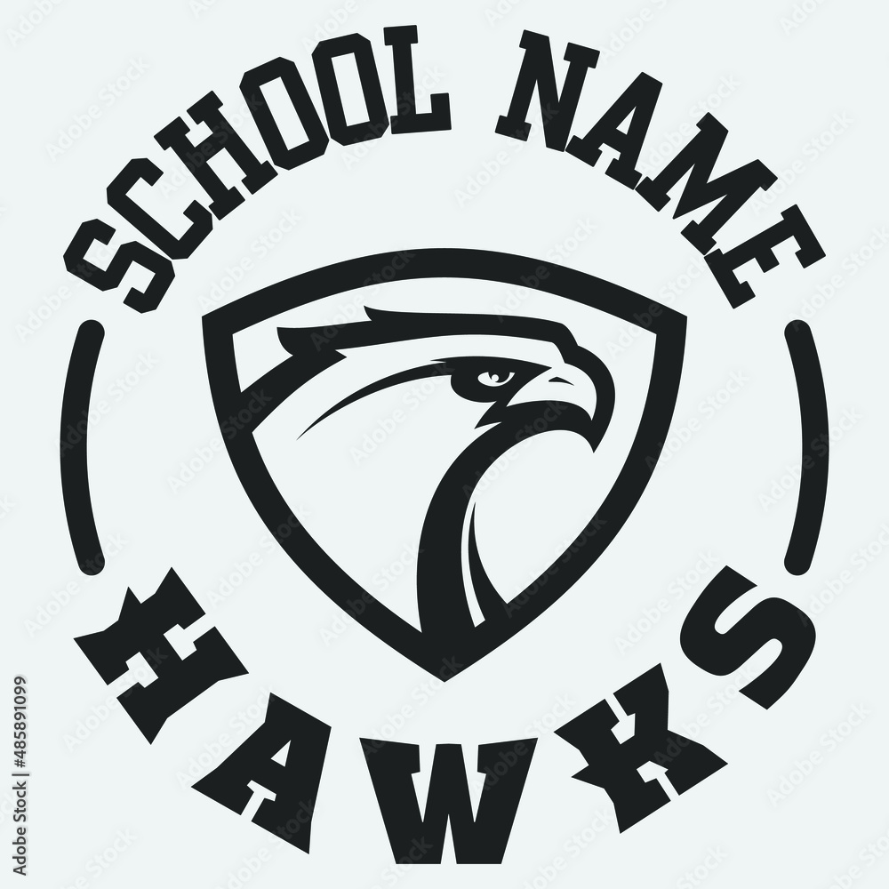 Hawk mascot logo design vector with modern illustration concept style ...