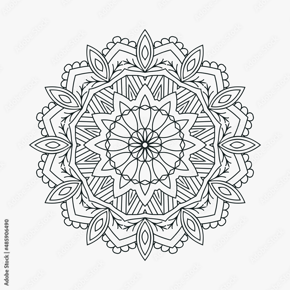 Decoration mandala for coloring pages. Mandala kids coloring page line ...