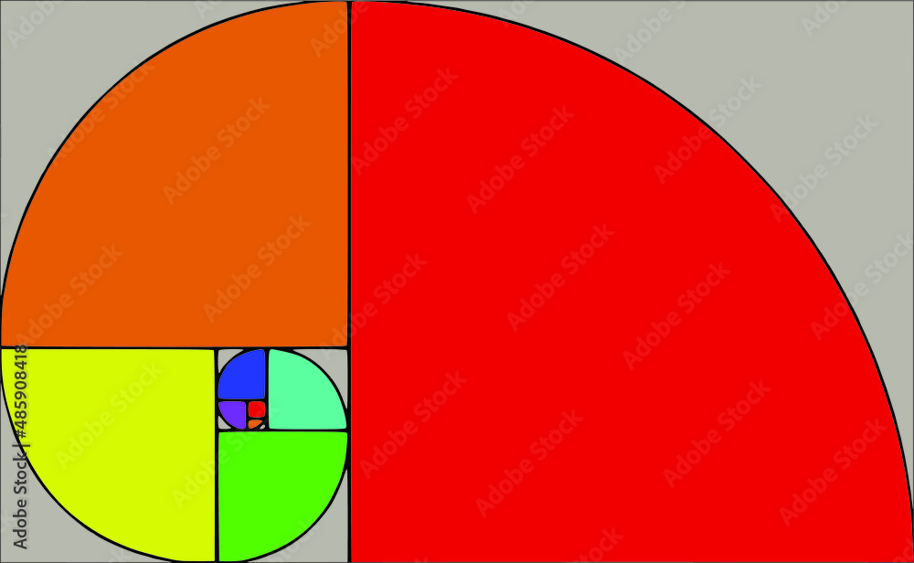 Art Deco Golden Ratio Painted With Rainbow Color As Lgbt Flag Symbol art-deco-golden-ratio-painted-with-rainbow-color-as-lgbt-flag-symbol