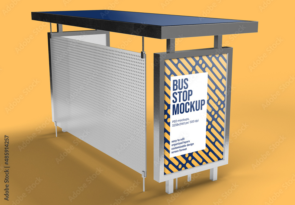 Bus Stop Mockup Design Stock Template | Adobe Stock