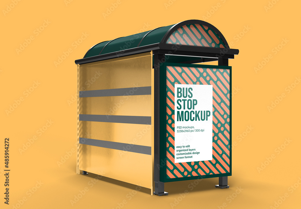Bus Stop Mockup Design Stock Template | Adobe Stock