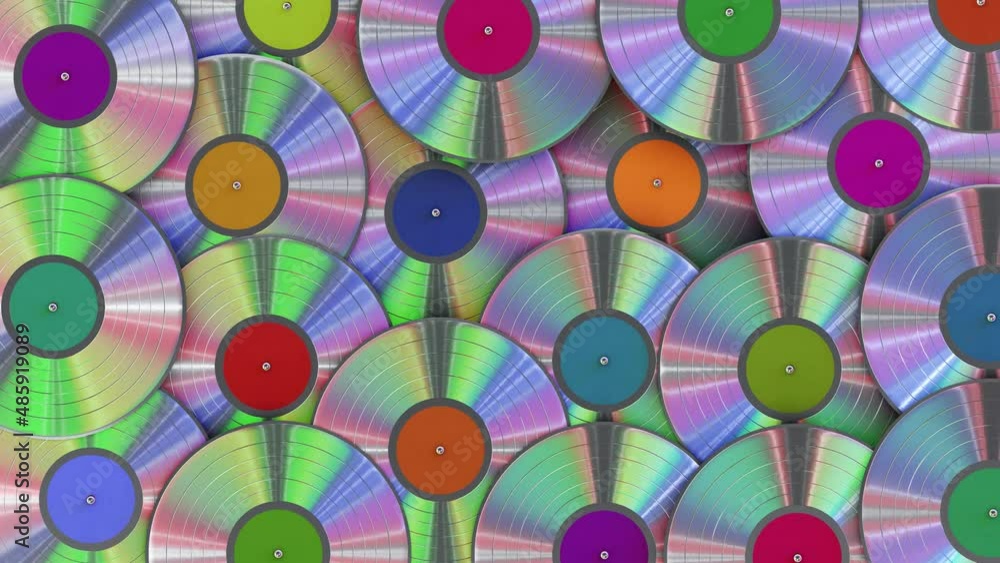 Realistic seamless looping 3D animation of the silver metallic ...