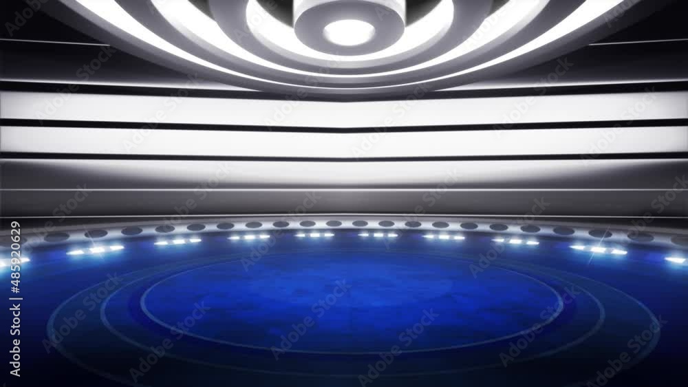 Shiny, virtual studio background. CG animated loop backdrop, ideal for ...