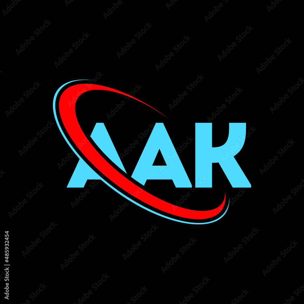 AAK logo. AAK letter. AAK letter logo design. Intitials AAK logo linked ...