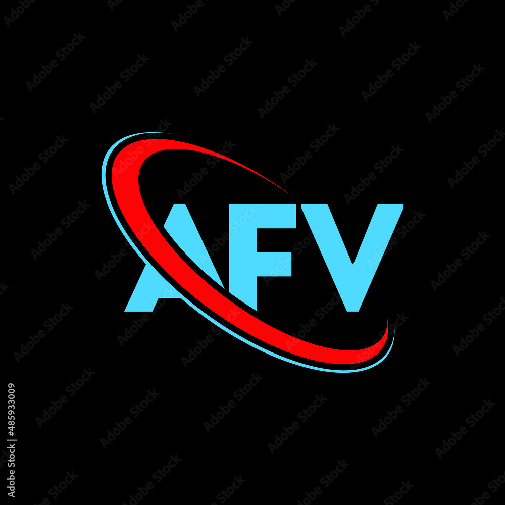 AFV logo. AFV letter. AFV letter logo design. Initials AFV logo linked ...