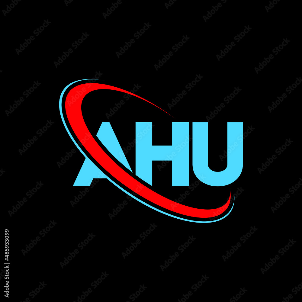 AHU logo. AHU letter. AHU letter logo design. Initials AHU logo linked ...