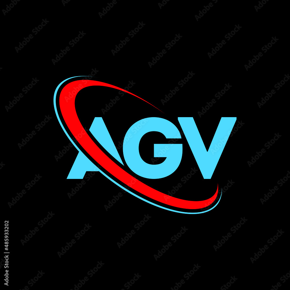 Vetor do Stock: AGV logo. AGV letter. AGV letter logo design. Initials ...