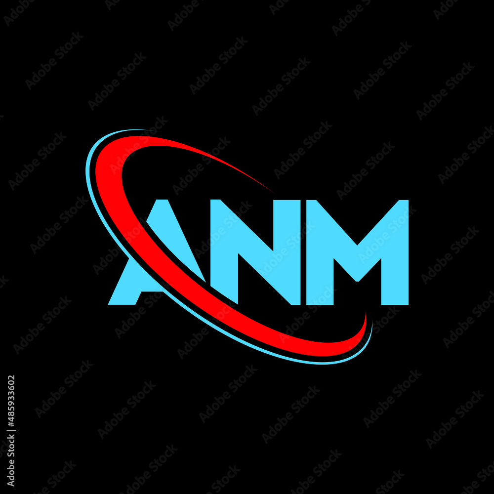 ANM logo. ANM letter. ANM letter logo design. Initials ANM logo linked ...