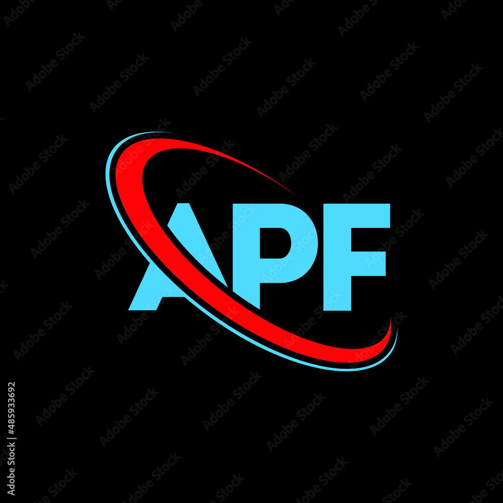 APF logo. APF letter. APF letter logo design. Initials APF logo linked ...