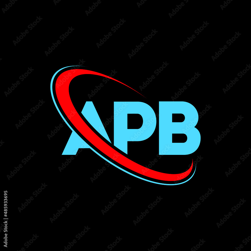APB logo. APB letter. APB letter logo design. Initials APB logo linked ...