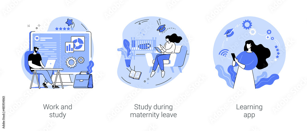 Learning opportunities isolated cartoon vector illustrations se Stock ...