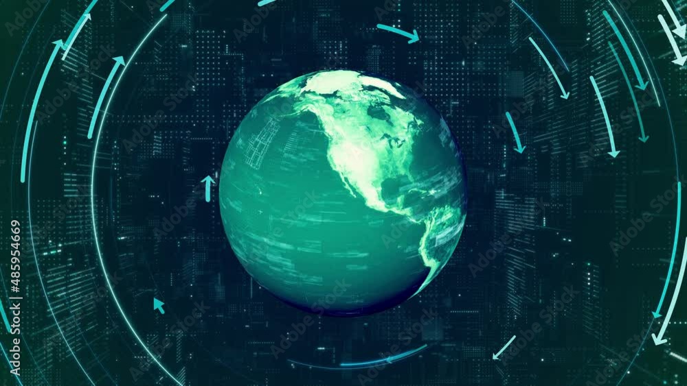 Environmental technology concept. Resource recycling. Recycling society ...