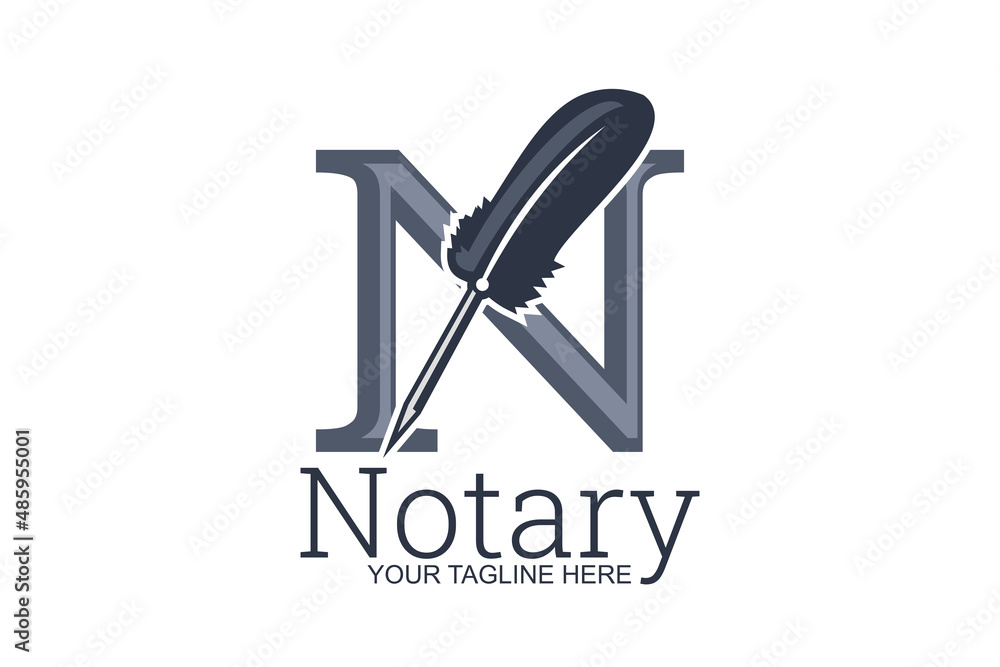 Notary public logo vector illustration. suitable for notary public firm ...