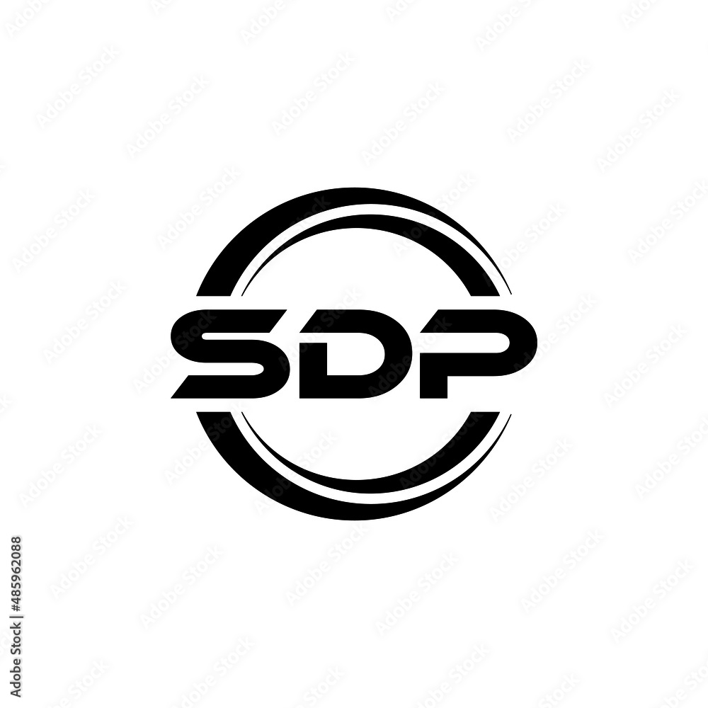 SDP letter logo design with white background in illustrator, vector ...