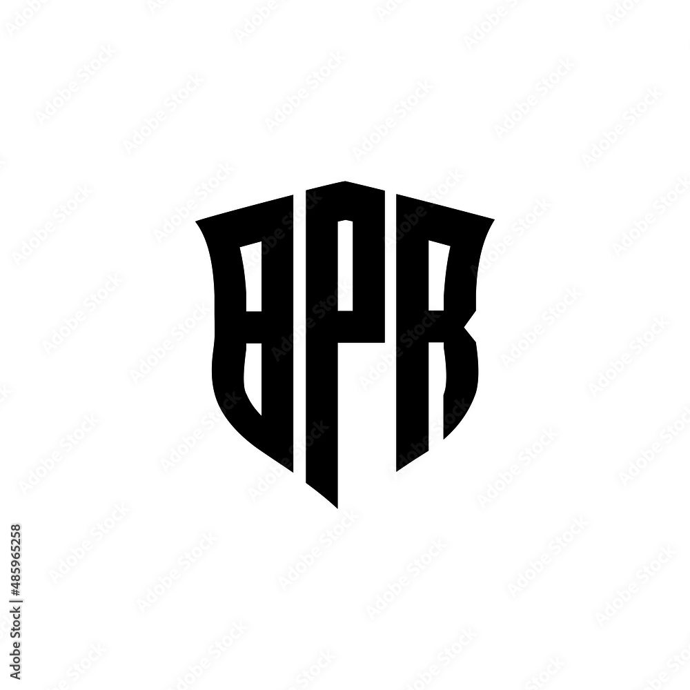 BPR letter logo design with white background in illustrator, vector ...