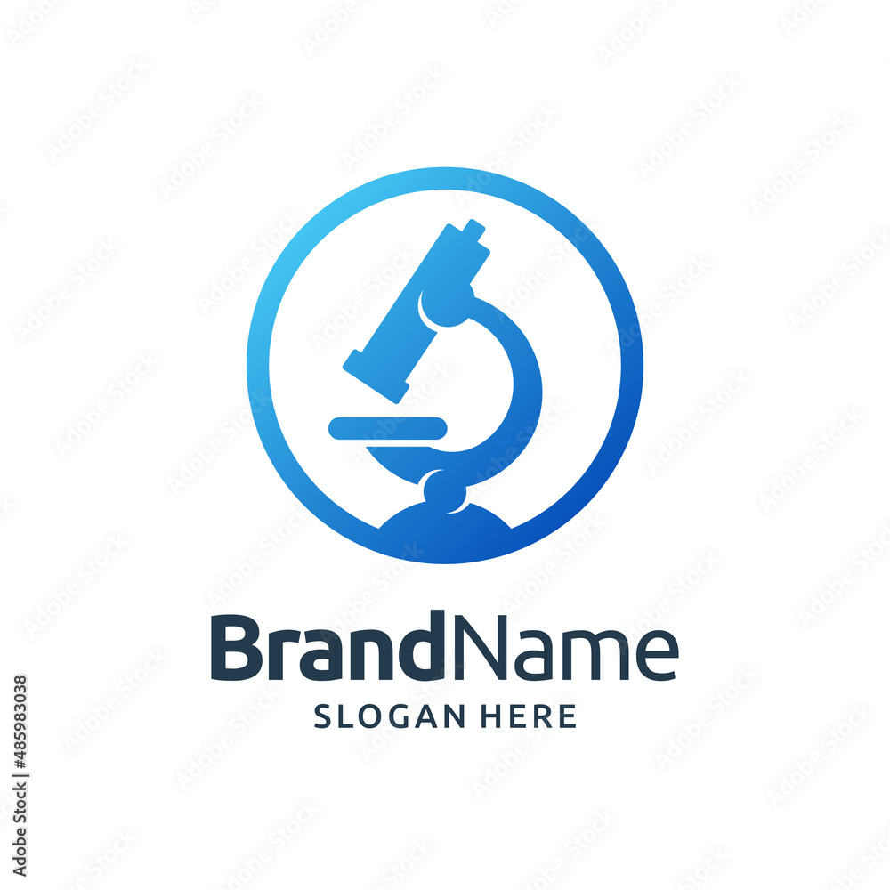 Microscope Logo for Laboratory Research and Development Stock Vector ...