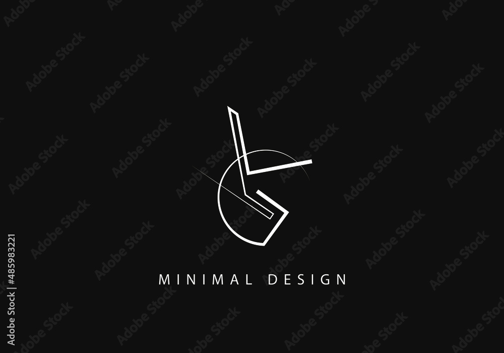 Alphabet letter GK logo design line art Stock Vector | Adobe Stock