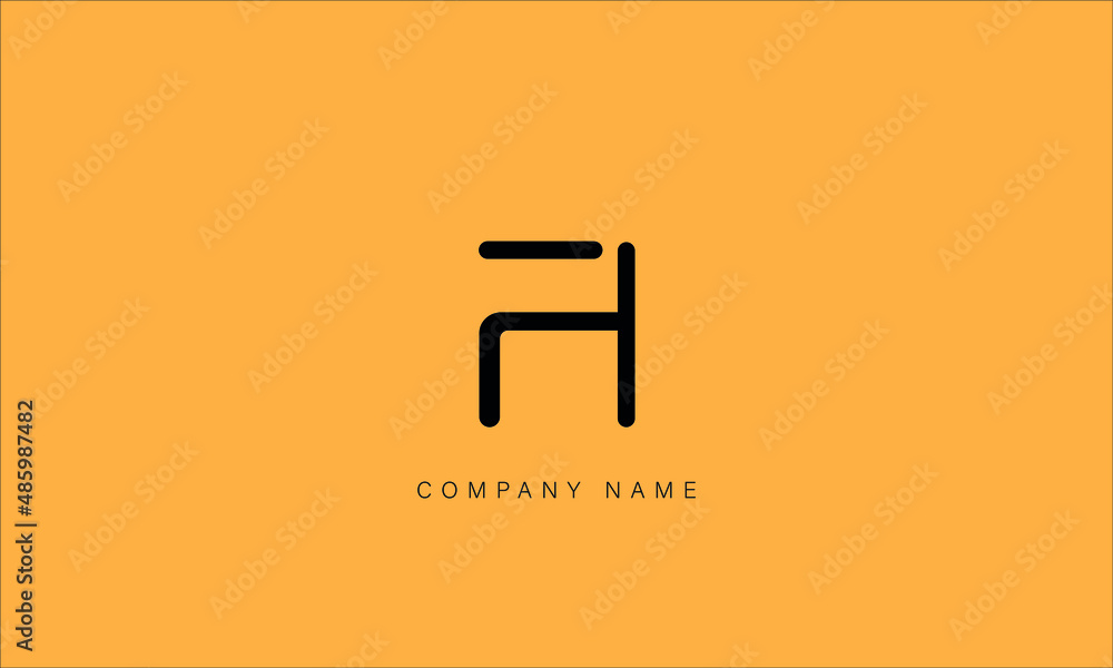 FH, HF, FH, Letters Logo Monogram Stock Vector | Adobe Stock