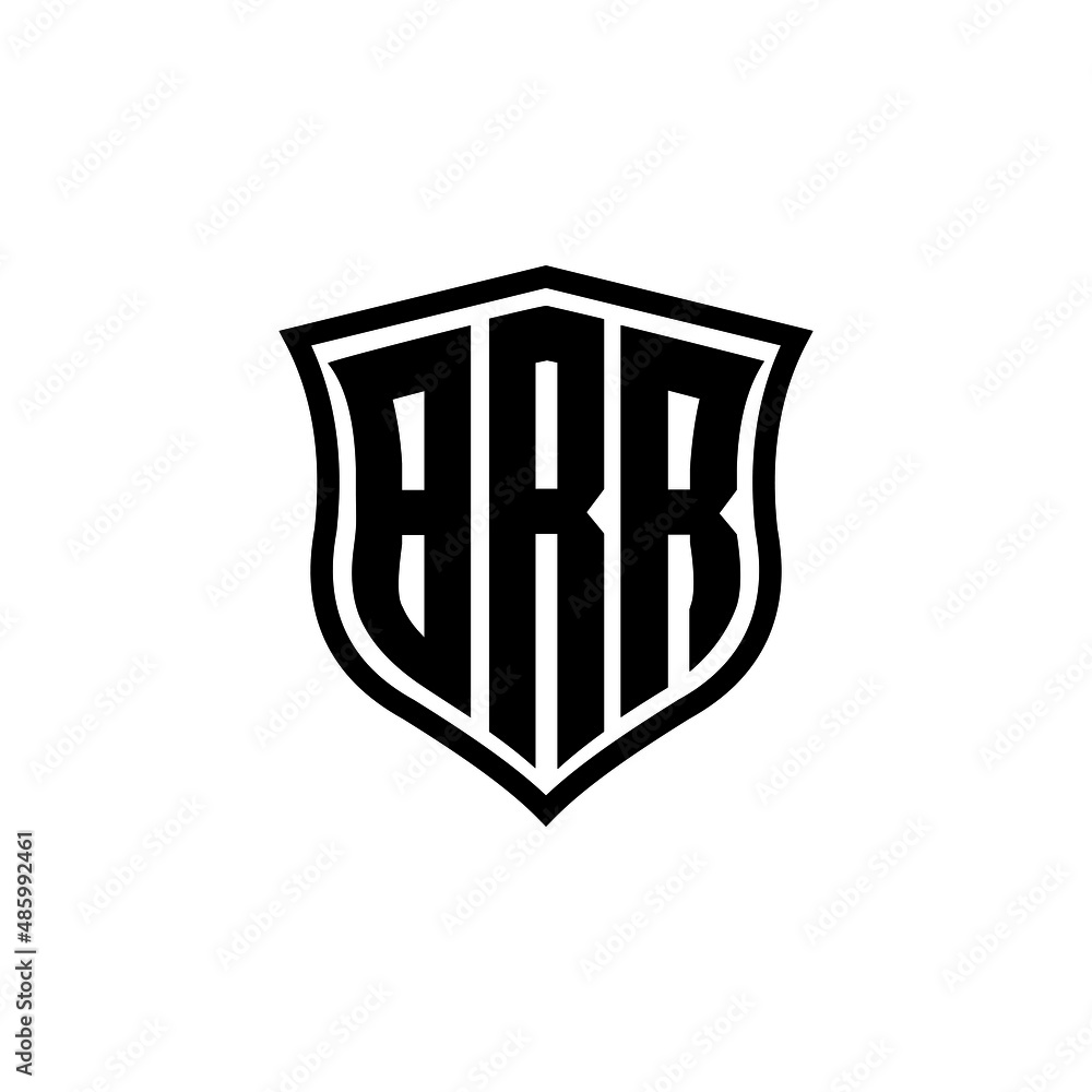 BRR letter logo design with white background in illustrator, vector ...