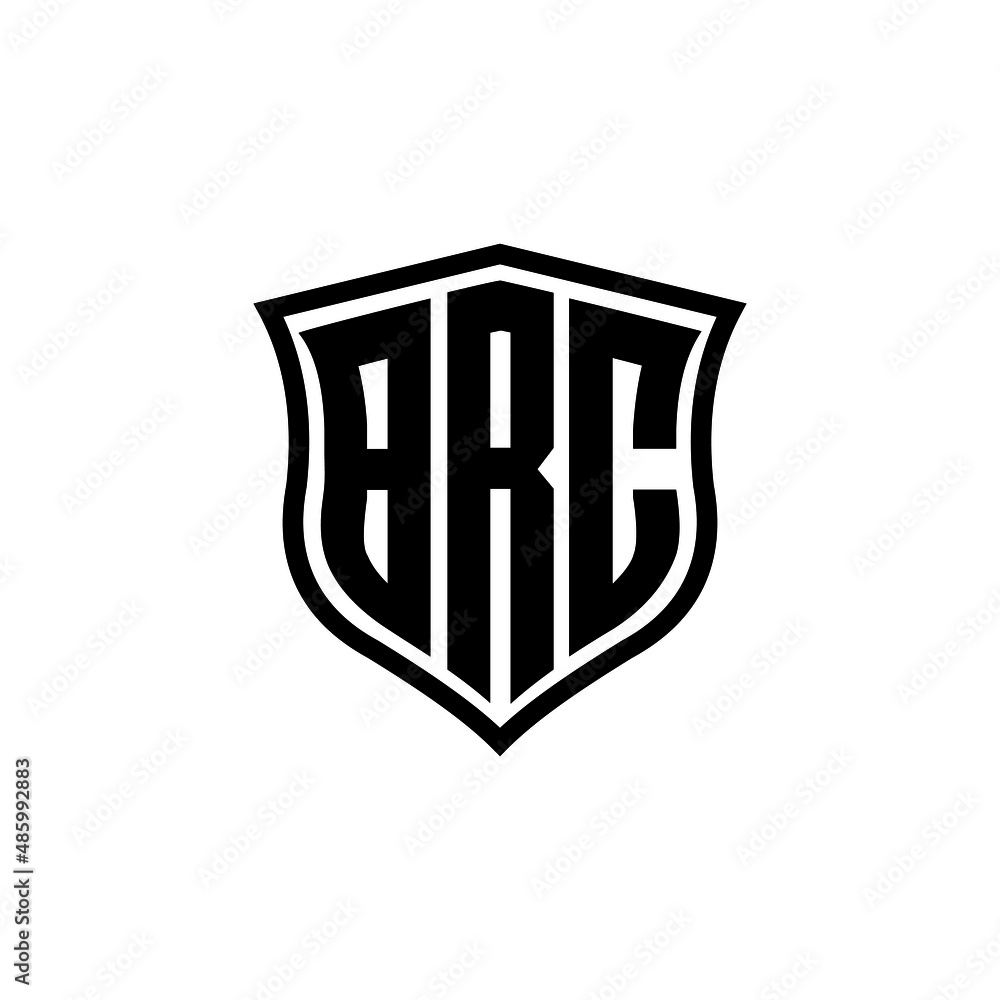 BRC letter logo design with white background in illustrator, vector ...