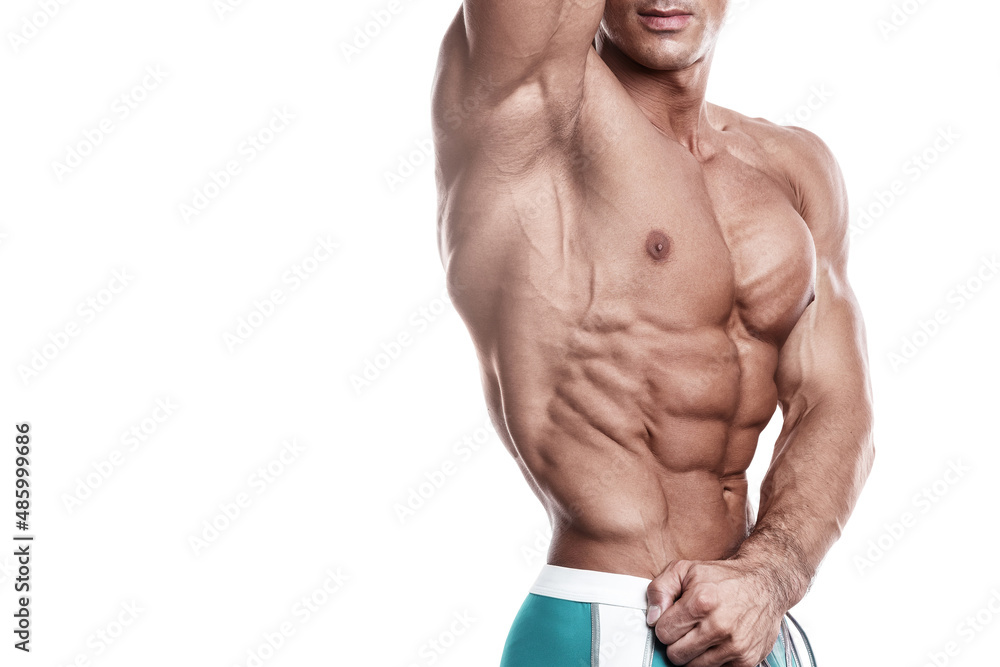 Shredded male torso with muscular chest and abs Stock Photo | Adobe Stock