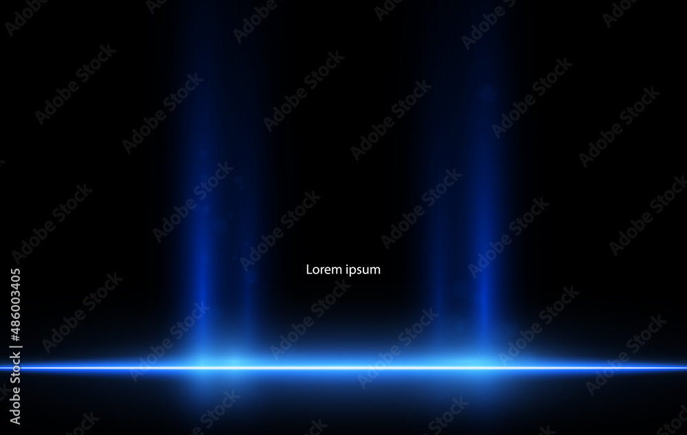 Abstract blue and gold light rays effect background. vector ...