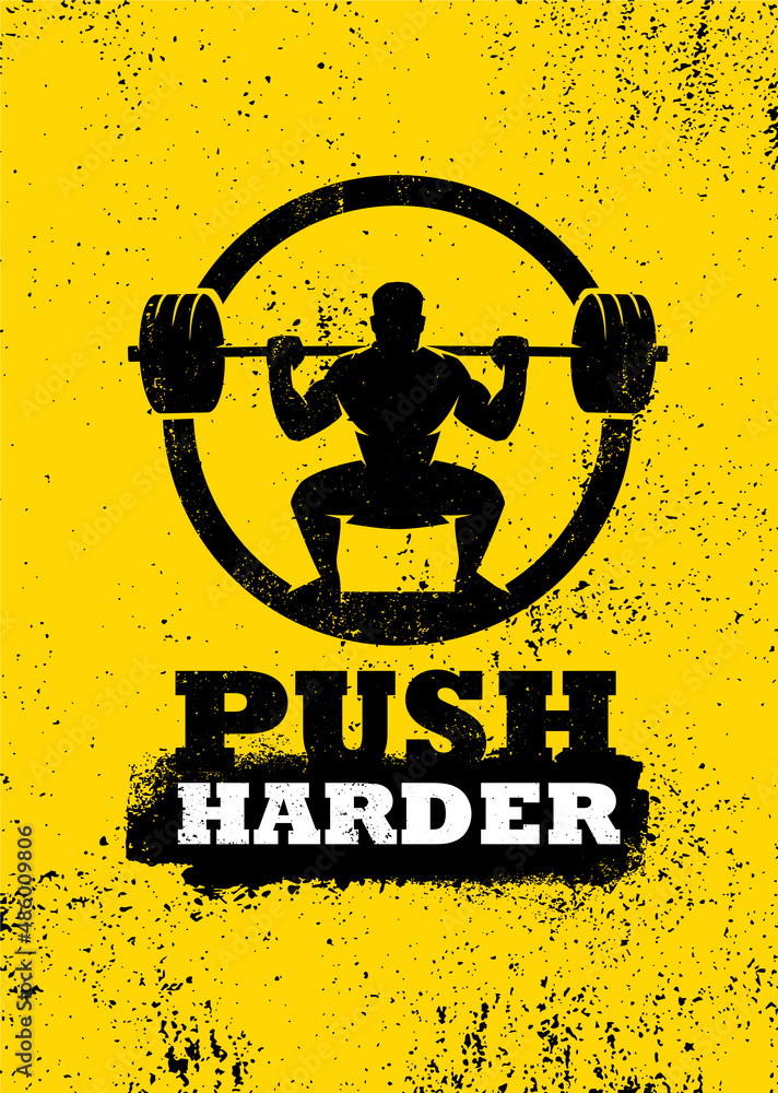 Strong Workout Motivational Quote Typography Poster Concept. Sport ...