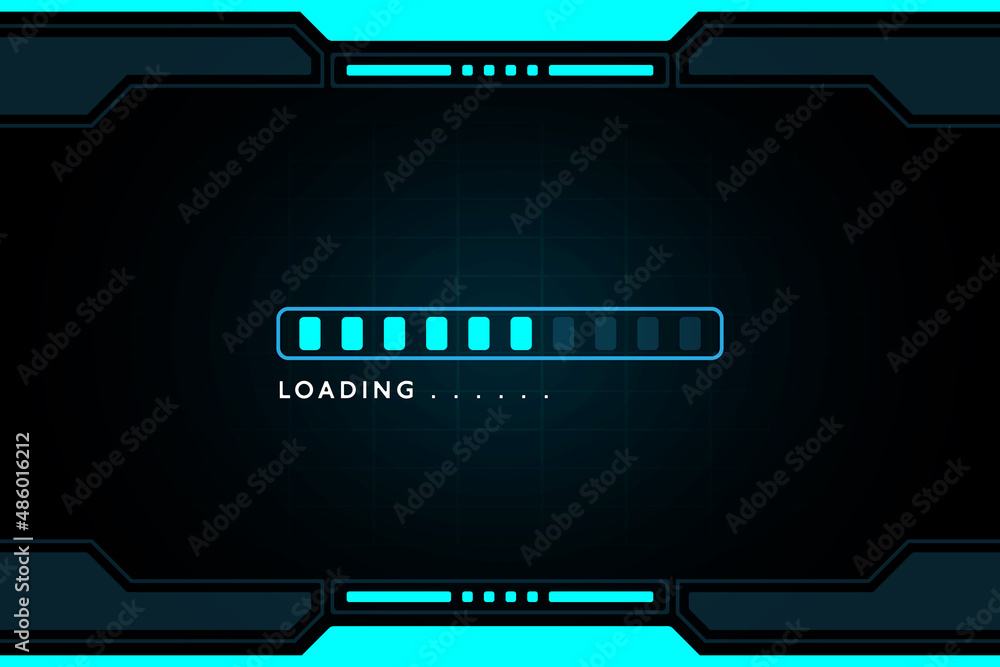 Game loading on monitor technology concept design. Stock Vector | Adobe ...