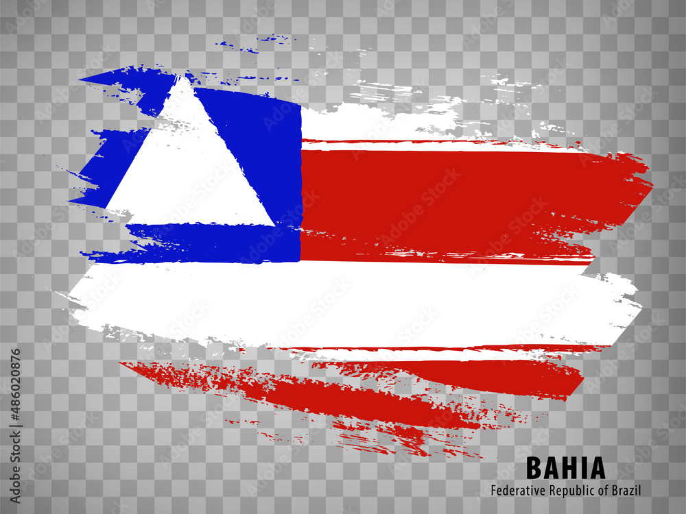 Flag of Bahia from brush strokes. Federal Republic of Brazil. Flag ...