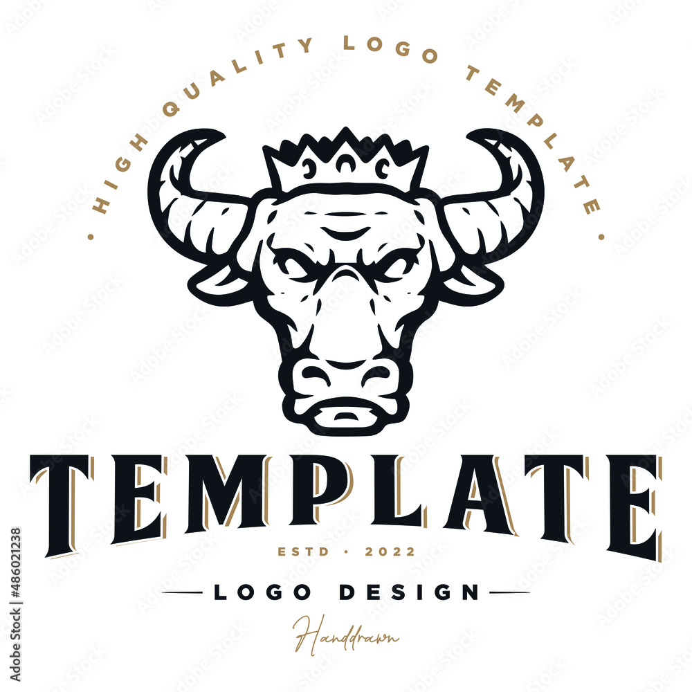 buffalo king vector logo. buffalo king logo inspiration Stock Vector ...