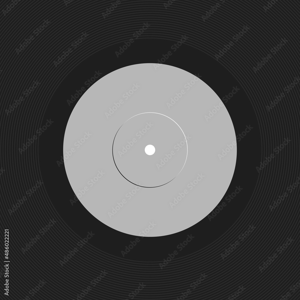 Vintage blank vinyl disc label template sticker mockup Stock Vector ...