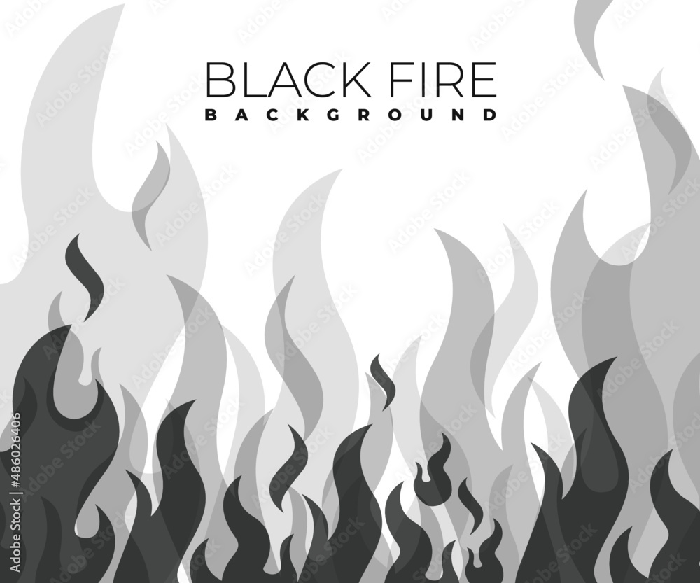 background with fire, Black Fire Background, Flame Vector illustration ...