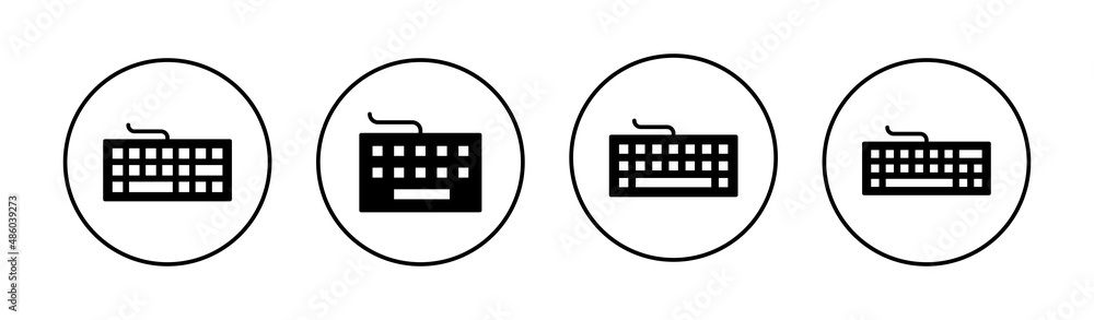 Keyboard icons set. keyboard sign and symbol Stock Vector | Adobe Stock