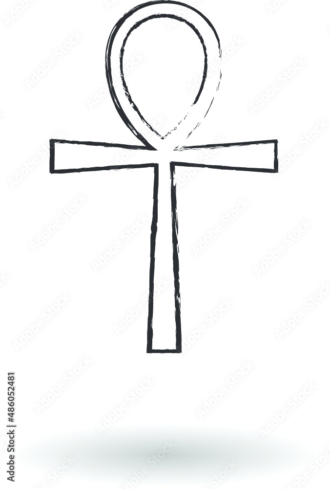Ankh cross vector illustration, Egyptian cross of pharaohs symbol ...
