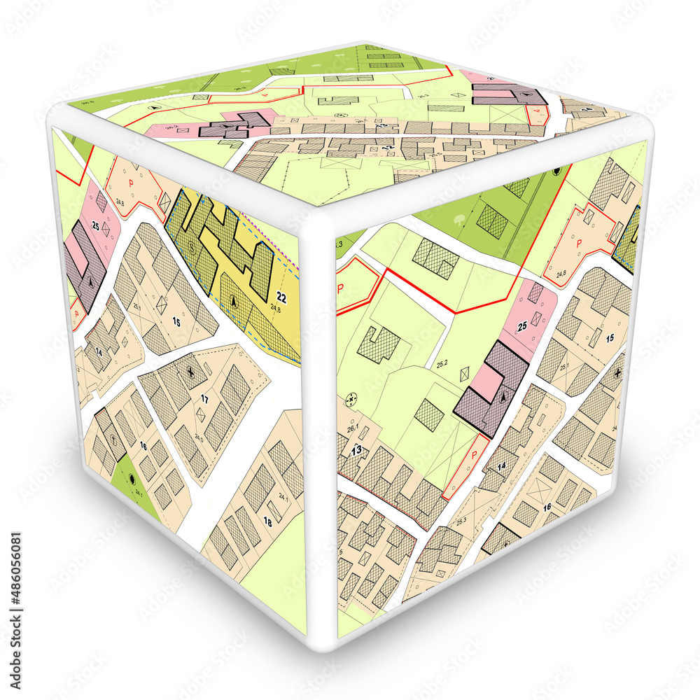 Imaginary General Urban Plan with indications of urban destinations ...
